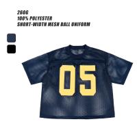 China Heat-transfer Printing Boxy Mesh Jersey Tee for Men's Sports Apparel in Knitted Fabric for sale