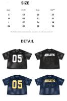 China Heat-transfer Printing Boxy Mesh Jersey Tee for Men's Sports Apparel in Knitted Fabric for sale