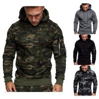China 2023 men's fashion camouflage sweatshirt hooded sweater long sleeve coat Breathable for sale