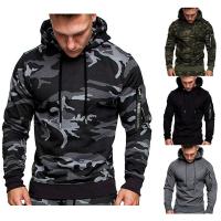 China 2023 men's fashion camouflage sweatshirt hooded sweater long sleeve coat Breathable for sale