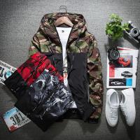 China Loose Fit Men's Slim Coat with Camouflage Pattern and Raccoon Decoration for sale