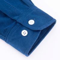 China NO Needle Detection Woven Shirts for Men M-5XL Long Sleeve Plain Dyed Polos Corduroy for sale