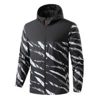 China Plus Size Men's Hooded Trench Coat with Windproof Protection and 3D Print Decoration for sale
