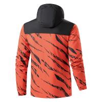 China Plus Size Men's Hooded Trench Coat with Windproof Protection and 3D Print Decoration for sale