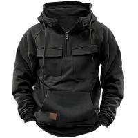 China Solid Color Men's Pullover Hoodie Casual Sweatshirt Coat for Autumn and Winter R for sale