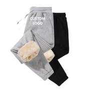China Casual Style Drawstring Waist Winter Thick Sherpa Fleece Joggers for Men's Sweatpants for sale