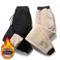 China Casual Style Drawstring Waist Winter Thick Sherpa Fleece Joggers for Men's Sweatpants for sale