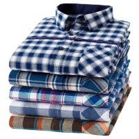 China Plus Size Business Shirts in 100% Cotton with Brushed Plaid Collar and Long Sleeves for sale