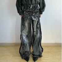 China Polyester/Cotton Washed Y2K Oversize Wave Design Tie Dye Cargo Pants for Men and Women for sale