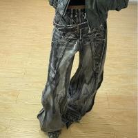 China Polyester/Cotton Washed Y2K Oversize Wave Design Tie Dye Cargo Pants for Men and Women for sale