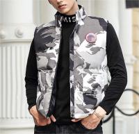 China Printed White Duck Down Bodywarmer Regular Length Outdoor Men's Down Tactical Vest for sale