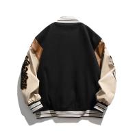 China Vintage Spliced Creative Letter Embroidery Stand Collar Baseball Suit for Men's Jackets for sale