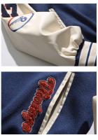 China Vintage Spliced Creative Letter Embroidery Stand Collar Baseball Suit for Men's Jackets for sale