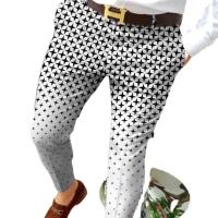 China Affordable Tactical Print Pants for Men Spring Season Knitted Golf Elastic Trousers for sale