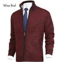 China Spring Season Lapel Collar Men's Knit Coat Sweater Large Size Fashion Cardigan Zipper for sale
