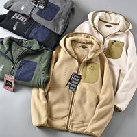 China Embroidered polar fleece Unisex thickened warm stand collar men's jacket coat knitted for sale