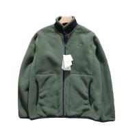 China Embroidered polar fleece Unisex thickened warm stand collar men's jacket coat knitted for sale