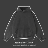 China 450G Men's Hoodies with Custom Logo Batik Design and Silk Print on Cotton Fabric for sale