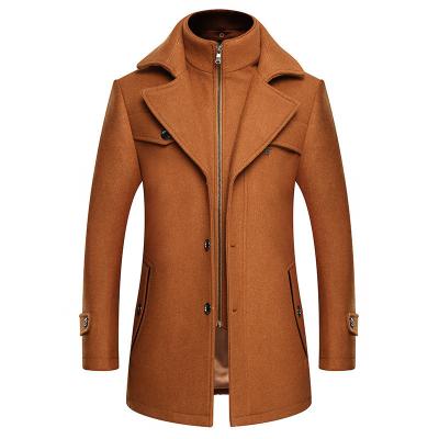 China NO Needle Detection Fashion City 24-35Years old Men's Plus Size Double Collar Woolen Coat for sale