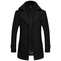 China NO Needle Detection Fashion City 24-35Years old Men's Plus Size Double Collar Woolen Coat for sale
