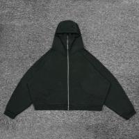 China Collar Hooded No Liner Streetwear Heavyweight Distressed Vintage Hoodies For Men for sale