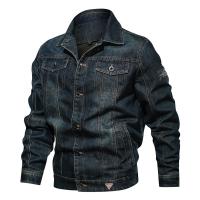 China Custom Embroidery Men's Denim Jacket for Streetwear Single-breasted Placket Design for sale
