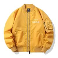 China Fashionable Zipper Placket Men's MA1 Flight Bomber Jacket with Custom Embroidery for sale