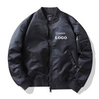 China Fashionable Zipper Placket Men's MA1 Flight Bomber Jacket with Custom Embroidery for sale