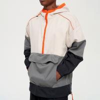 China Regular Sleeve Style XMAMLON Custom Logo Collarless Anoraks Windbreaker Jacket for Men for sale