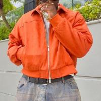 China Cropped Boxy Jacket for Men Custom Lapels Fit Oversized Zip Up Utility Work Jacket for sale