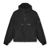 China Autumn Season Men's Quarter Zip Windbreaker with Cinching Hood and Waterproof Fabric for sale