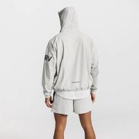 China Autumn Season Men's Quarter Zip Windbreaker with Cinching Hood and Waterproof Fabric for sale