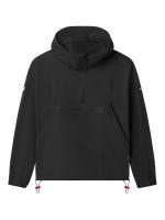 China Men's Quarter Zip Softshell Hood Waterproof Windbreaker Nylon Spandex Running Jacket for sale
