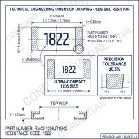 China 27Ω 1206 High Power Thick Film Chip Resistor 0.5W ±1% RoHS Lead-Free SMD Resistor for sale