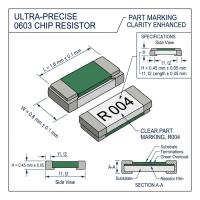China 10mΩ 0603 Current Sensing Chip Resistor 0.5W ±1% Low Temperature Alloy for BMS for sale