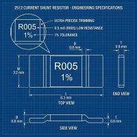China 0.35m ohm 2512 Current Shunt Resistor 6W ±1% ESR Ellon High Precision SMD RoHS Compliant for sale