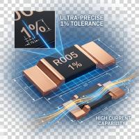 China 0.5mΩ(0.0005 Ohm) 2512 Current Shunt Resistor 6W ±1% ESR Ellon High Precision SMD for sale