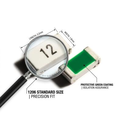 China 12A-30A 48V 1206 Size SMT Fuse Industrial Grade Circuit Protection High Quality RoHS Compliant for sale