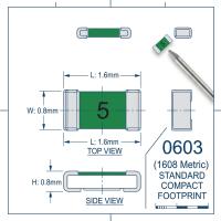 China 1A-6A 32V 0603 Size SMT Fuse Industrial Grade Circuit Protection High Quality RoHS Compliant for sale
