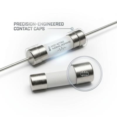 China 8A-25A 420V 5.2*20mm Ceramic Tube Fuse Industrial Grade Circuit Protection for sale