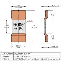 China 0.2mΩ(0.0002 Ohm) 3920 Current Shunt Resistor 12W ±1% ESR Ellon High Precision SMD for sale