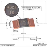 China 0.8mΩ(0.0008 Ohm) 3920 Chip Resistor 7W ±1% ESR Ellon High Precision SMD RoHS Compliant for sale