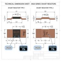 China 1.5mΩ(0.0015 Ohm) 3920 Current Shunt Resistor 8W ±1% ESR Ellon High Precision SMD for sale