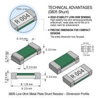 China 10mΩ(0.01 Ohm) 0805 Chip Resistor 0.75W ±1% STE Walter High Precision SMD RoHS Compliant for sale