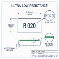 China 20m ohm（0.02 ohm） 0508 Wide Terminal Chip Resistor 1W ±1% HTE Walter High Precision SMD for sale