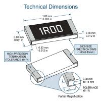 China 1.02Ω/ 1.02 Ohm 1206 Chip Resistor 1W ±1% EMA Ellon High Precision SMD RoHS Compliant for sale