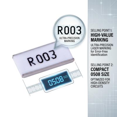 China 50m ohm（0.05 ohm） 0508 Chip Resistor 1W ±1% HTE Walter High Precision SMD RoHS Compliant for sale