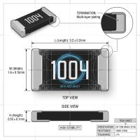 China 1.07Ω/1.07 Ohm 1206 Chip Resistor 1W ±1% EAM Ellon High Precision SMD RoHS Compliant for sale