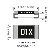 China 1.21Ω/1.21 Ohm 1206 Chip Resistor 1W ±1% EMA Ellon High Precision SMD RoHS Compliant for sale