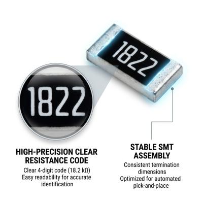 China 1.8Ω/1.8 Ohm 1206 Chip Resistor 1W ±1% EAM Ellon High Precision SMD RoHS Compliant for sale